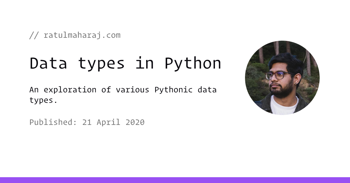 Data types in Python - Ratul's Blog